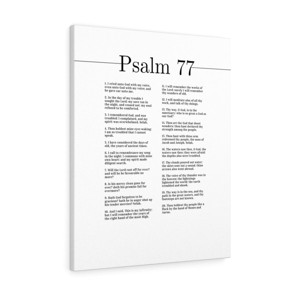 Scripture Walls Psalm 77 I Remembered God Bible White Chapter Canvas ...