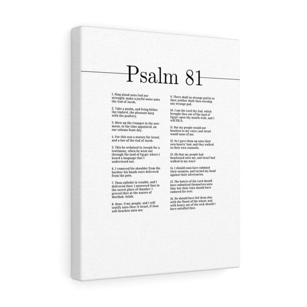 Scripture Walls Psalm 81 I Am The Lord Thy God White Bible Chapter Canvas Christian Wall Art ...