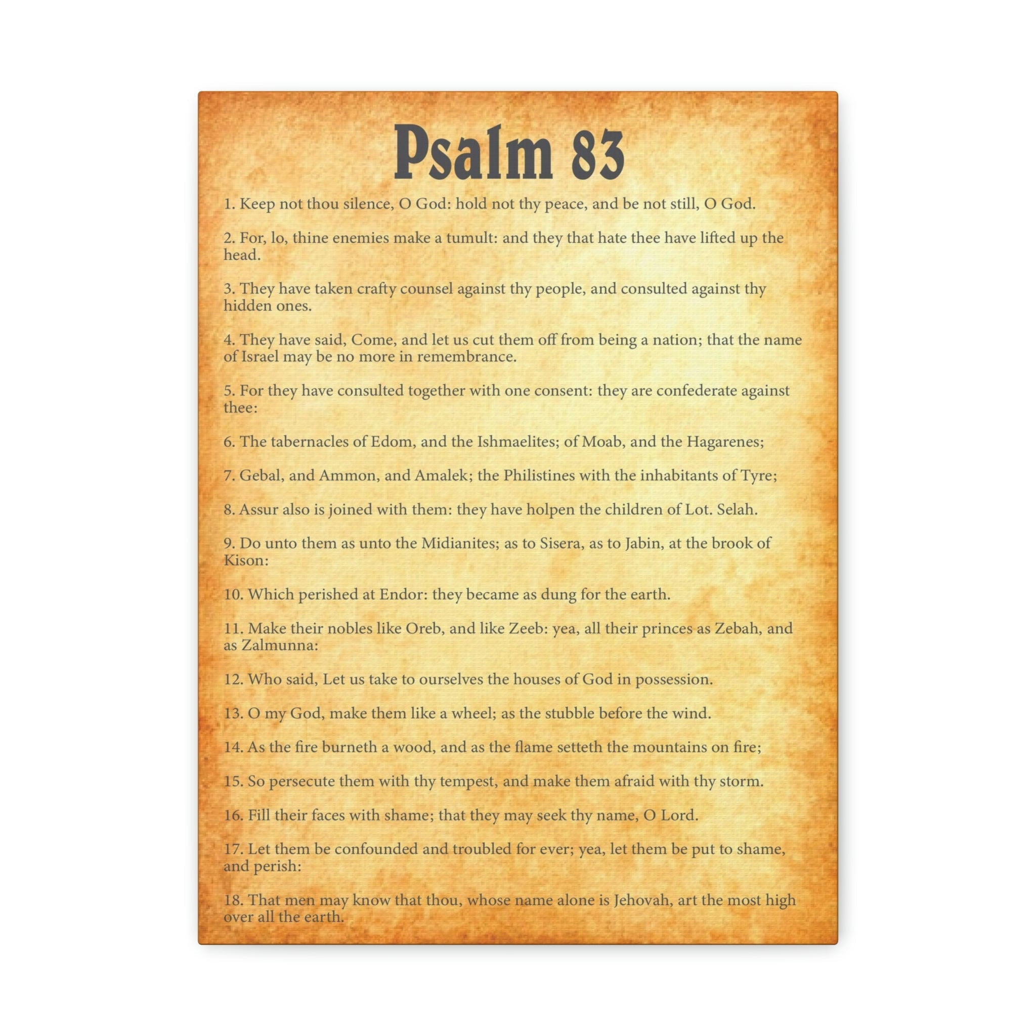Scripture Walls Psalm 83 Chapter Gold Bible Canvas Christian Wall Art ...