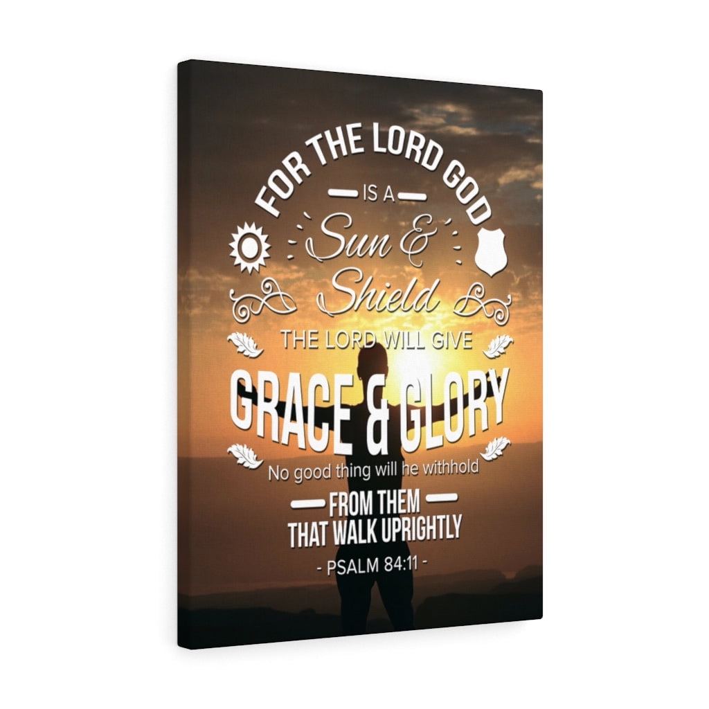 Scripture Walls Psalm 84:11 Grace And Glory Bible Verse Canvas ...
