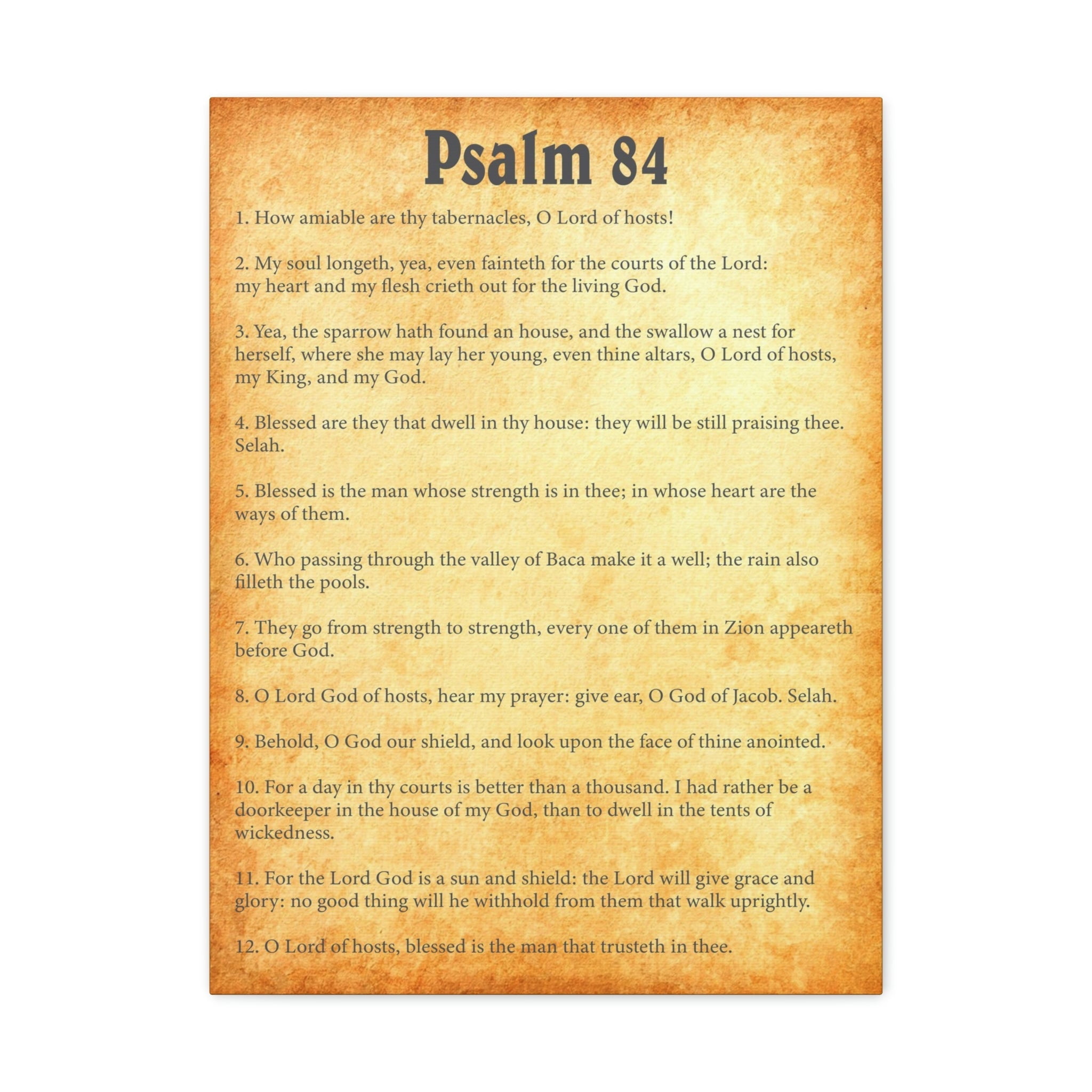 Scripture Walls Psalm 84 Chapter Gold Bible Canvas Christian Wall Art ...