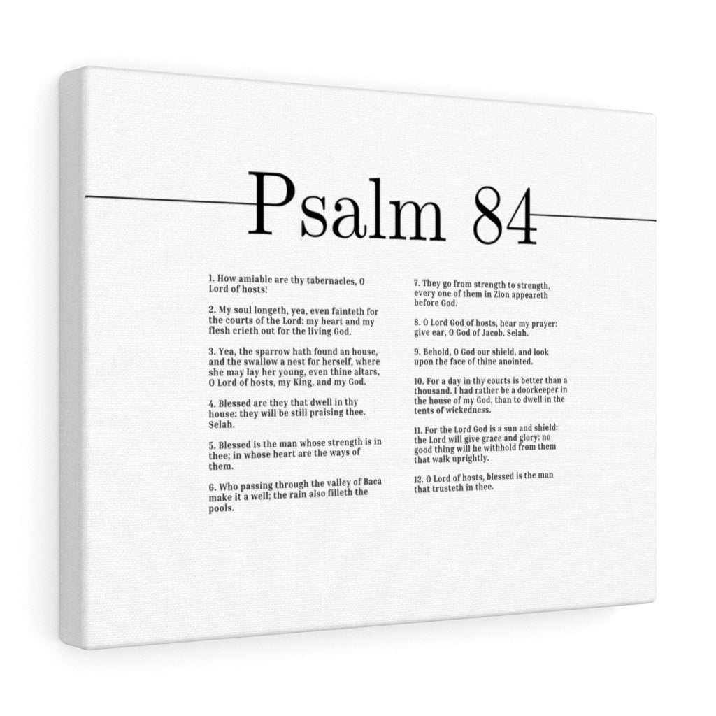 Scripture Walls Psalm 84 The Living God White Bible Chapter Canvas ...