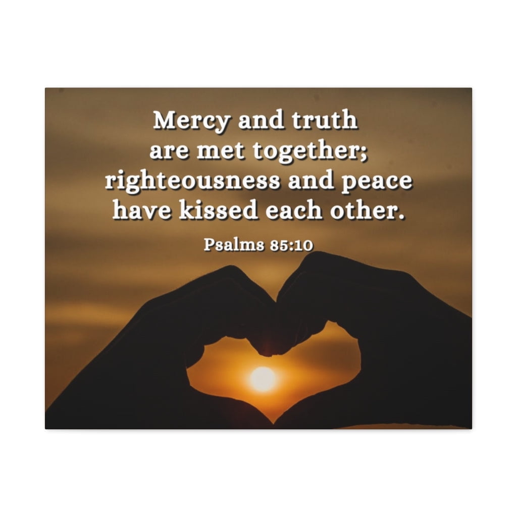 Scripture Walls Psalm 85:10 Mercy And Truth Bible Verse Canvas ...
