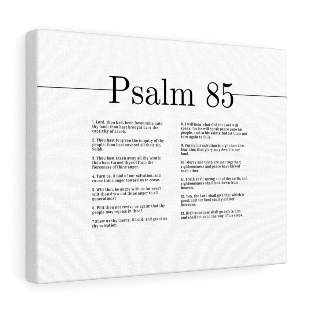 Scripture Walls Psalm 85 Glory May Dwell White Bible Chapter Canvas Christian Wall Art Ready to ...