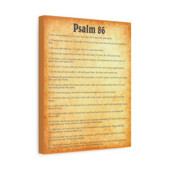 Scripture Walls Psalm 86 Gold Bible Chapter Canvas Christian Wall Art ...