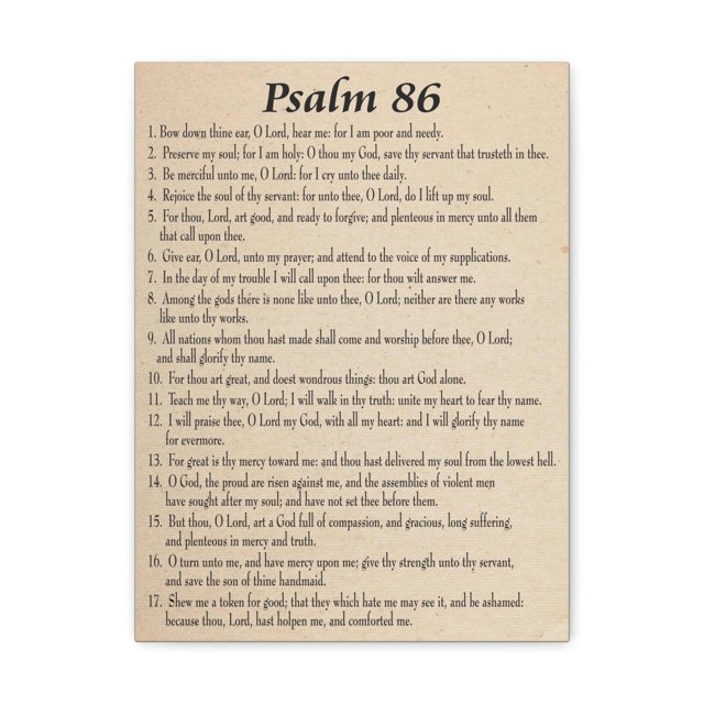 Scripture Walls Psalm 86 Praying in Difficult Times Bible Chapter ...