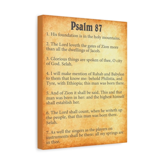 Scripture Walls Psalm 87 Gold Bible Chapter Canvas Christian Wall Art ...