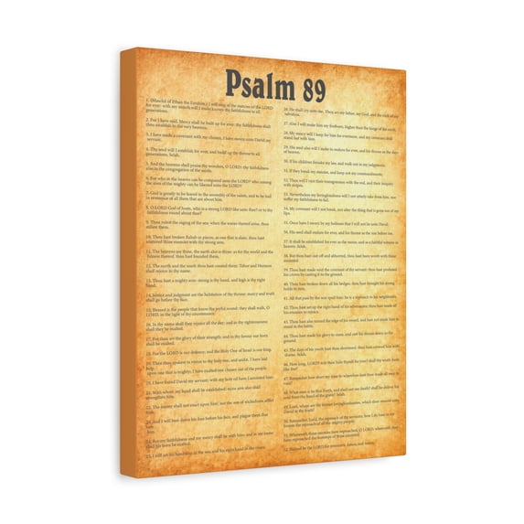 Scripture Walls Psalm 89 Gold Bible Chapter Canvas Christian Wall Art ...