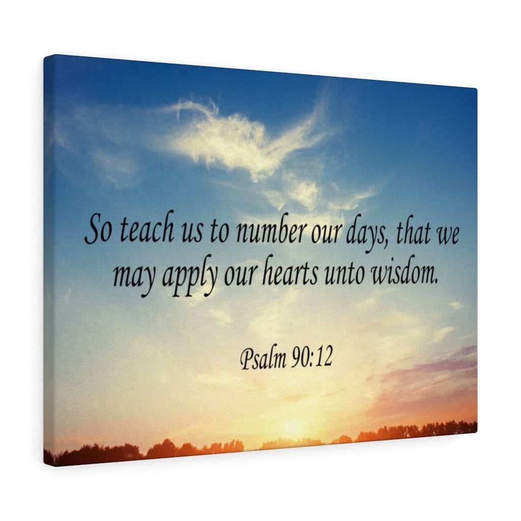 Scripture Walls Psalm 90:12 Hearts Unto Wisdom Bible Verse Canvas ...