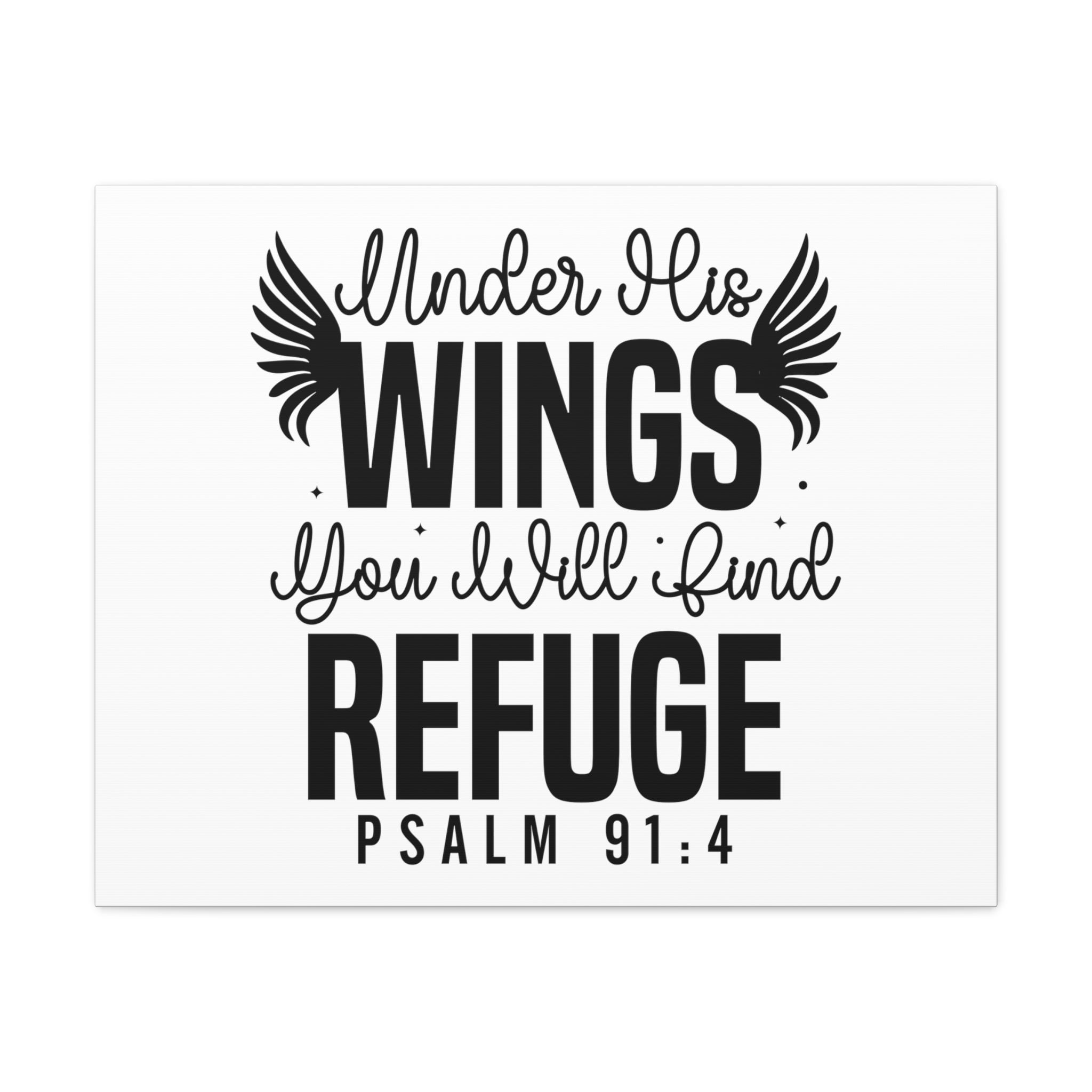 Scripture Walls Psalm 91:4 Under His Wings Bible Verse Canvas Christian ...