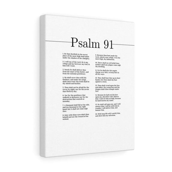 Scripture Walls Psalm 91 He Is My Refuge And My Fortress White Bible ...
