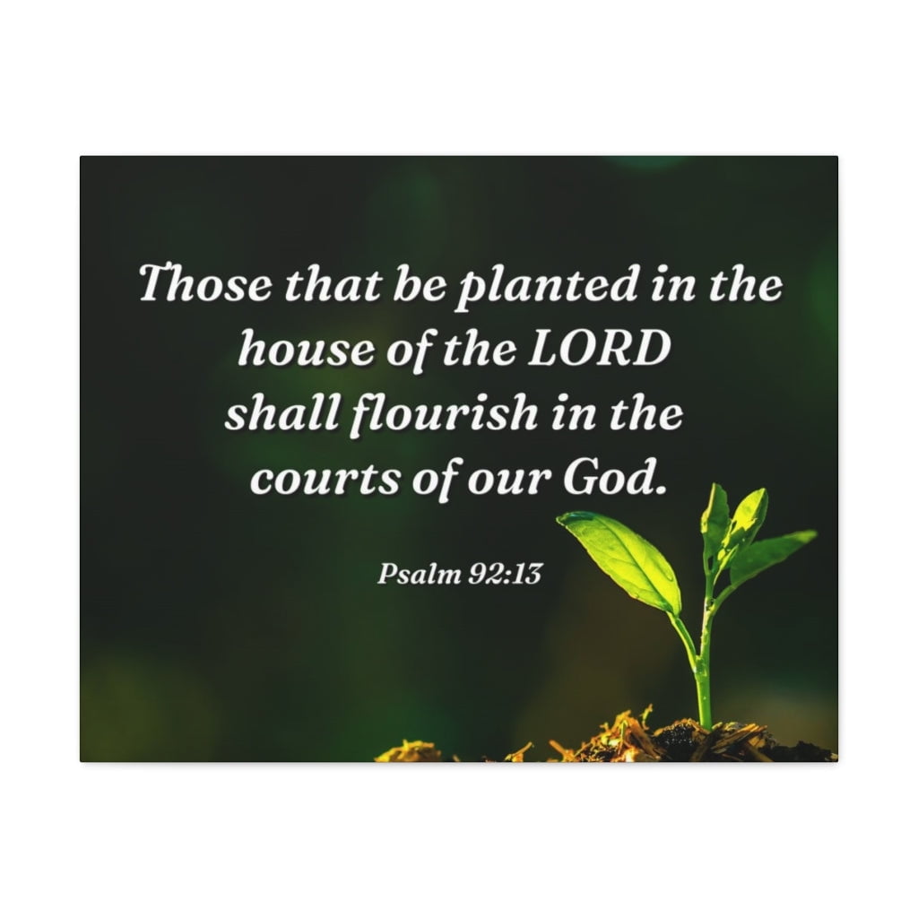 Scripture Walls Psalm 92:13 Shall Flourish Bible Verse Canvas Christian ...