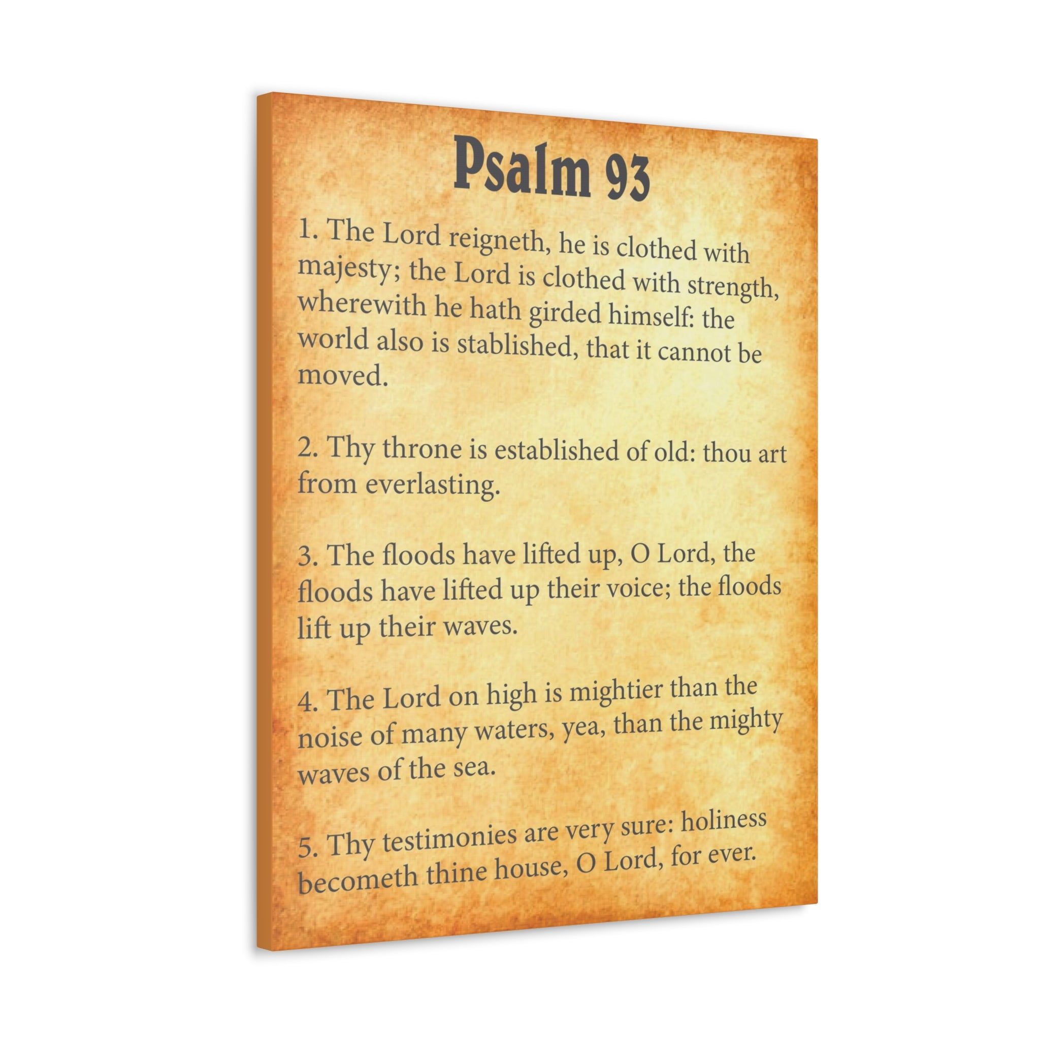 Scripture Walls Psalm 93 Gold Bible Chapter Canvas Christian Wall Art ...