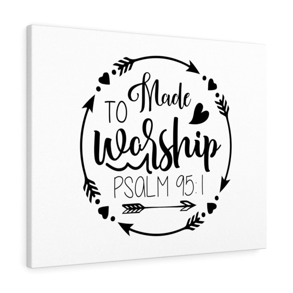 Scripture Walls Psalm 95:1 Made To Worship Arrow Bible Verse Canvas ...
