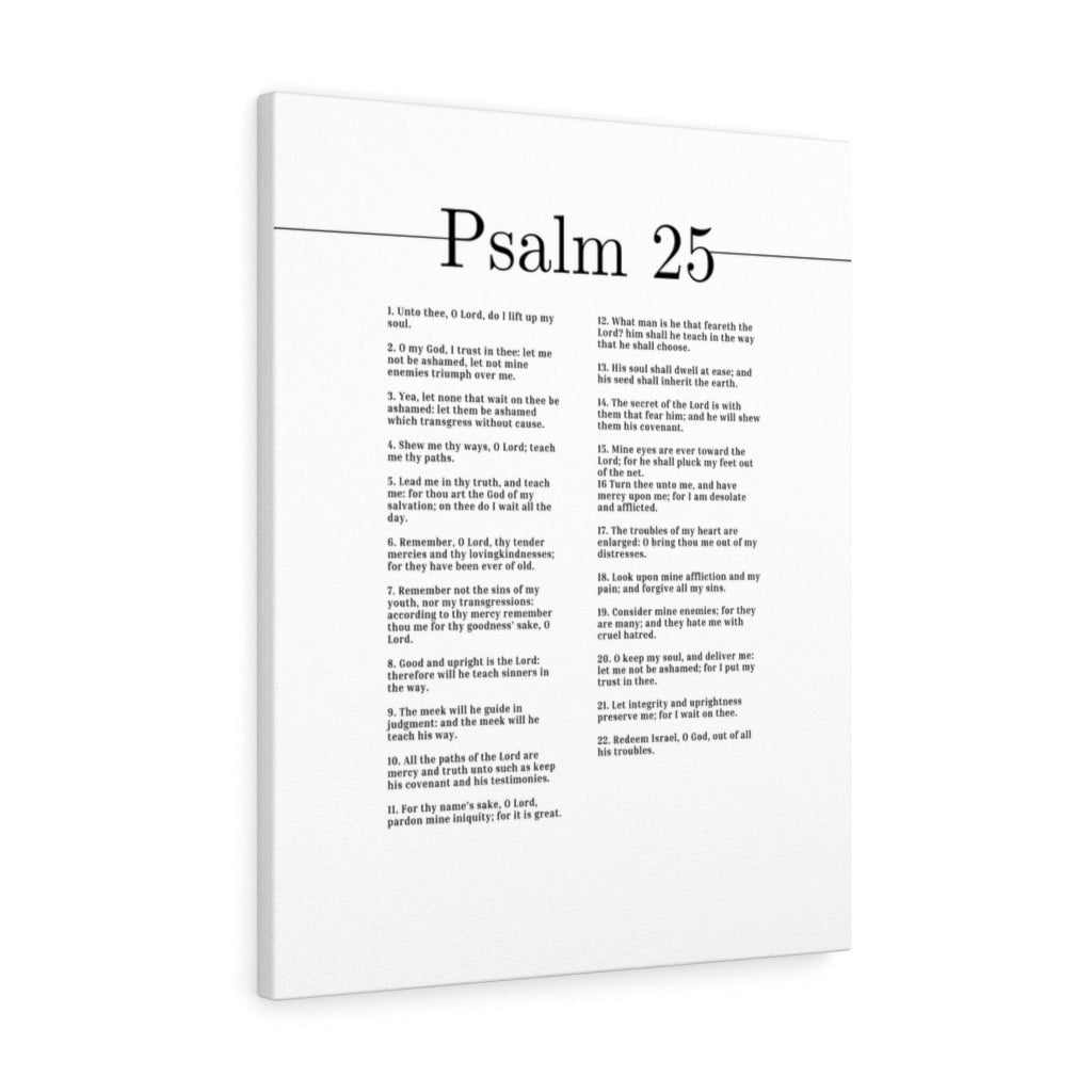 Scripture Walls Psalm 25 Teach Me Thy Paths White Bible Chapter Canvas ...