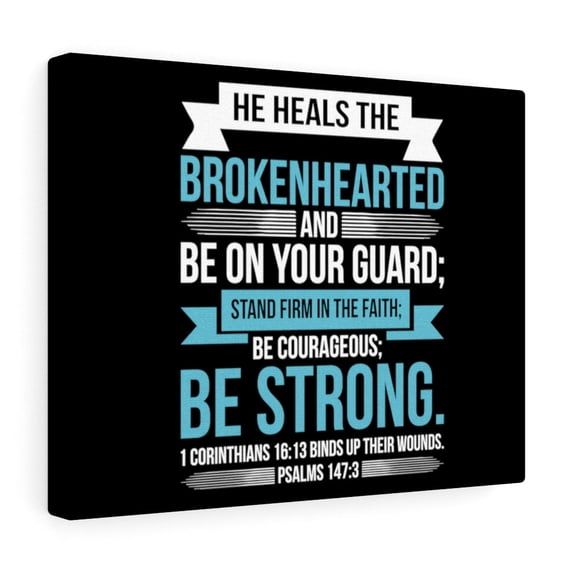 Scripture Walls Psalms 147:3 Be On Your Guard Bible Verse Canvas ...
