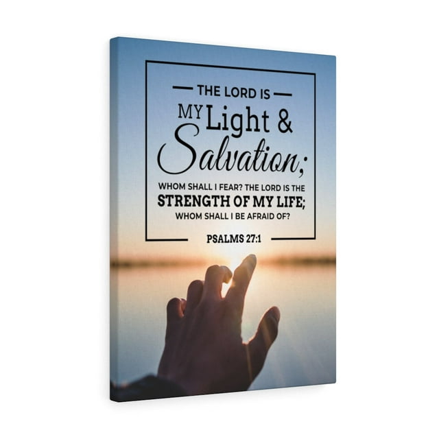 Scripture Walls Psalms 27:1 Light and Salvation Bible Verse Canvas ...