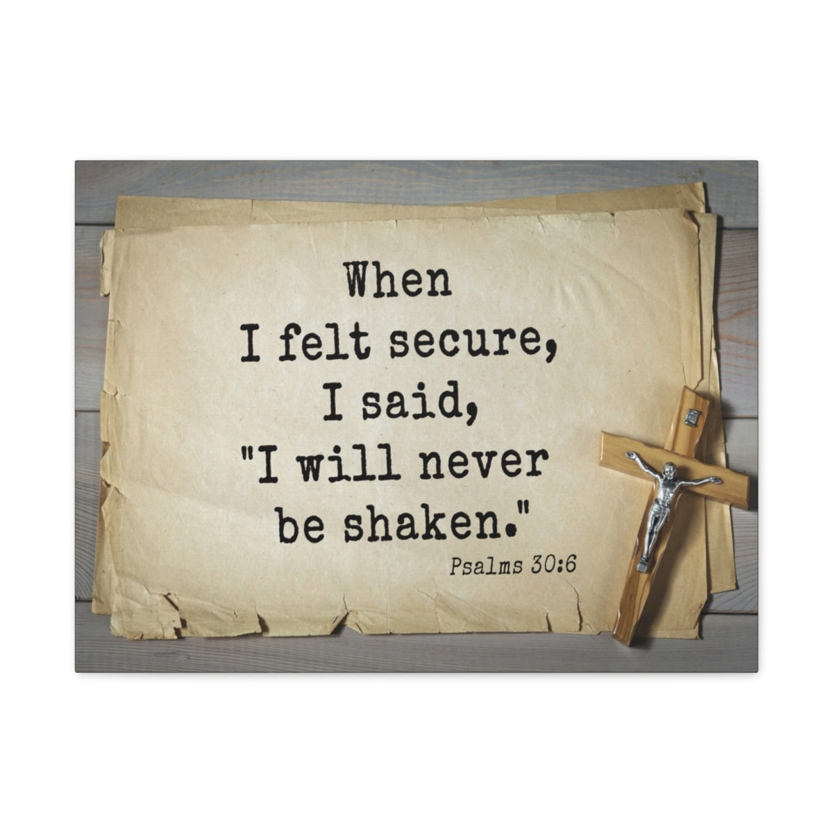 Scripture Walls Psalms 30:6 Felt Secure Bible Verse Canvas Christian ...