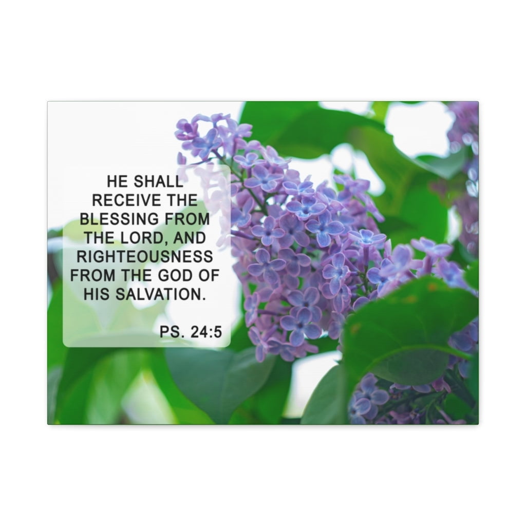Scripture Walls Psalm 24:5 Receive The Blessing Bible Verse Canvas ...