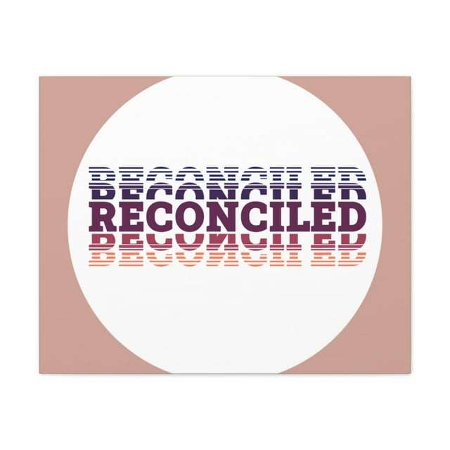 Scripture Walls Reconciled Purple Romans 5:10 Bible Canvas Christian ...
