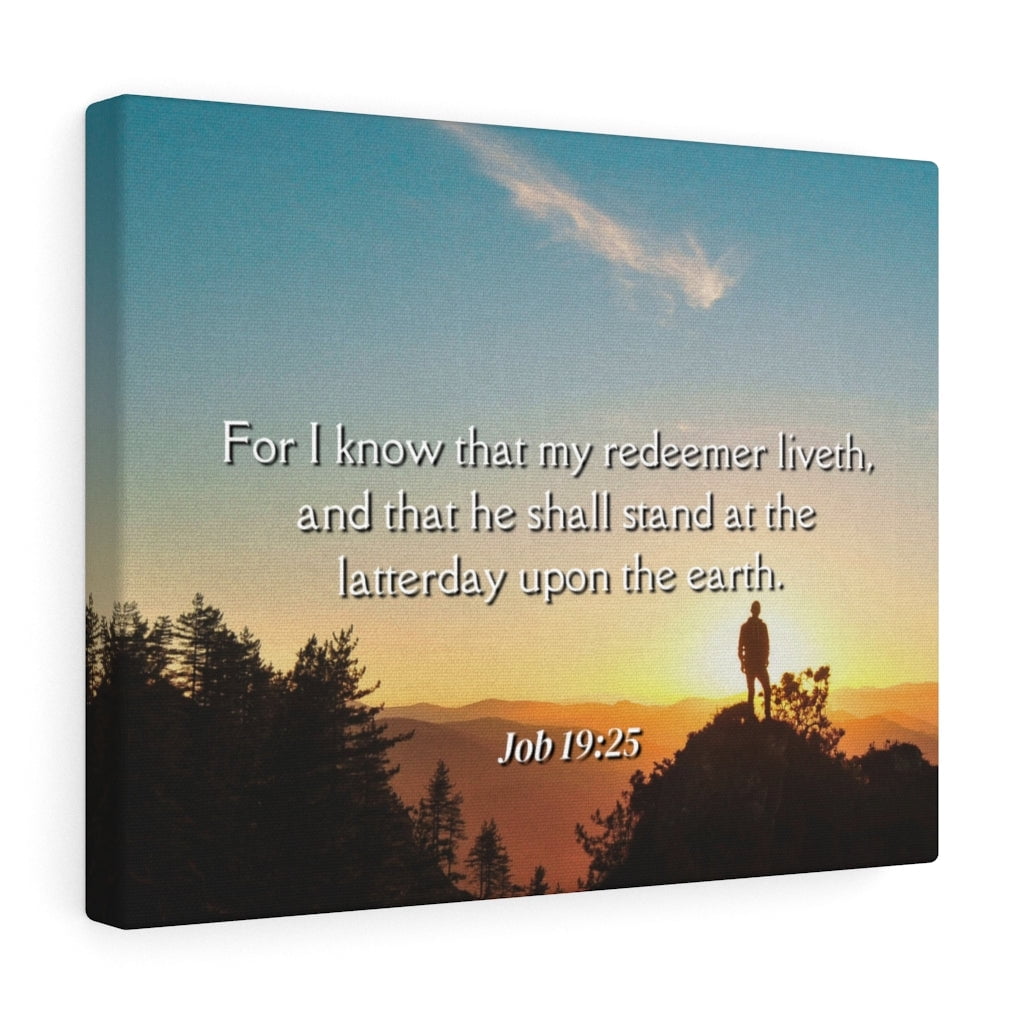 Scripture Walls Redeemer Liveth Job 19:25 Bible Verse Canvas Christian ...