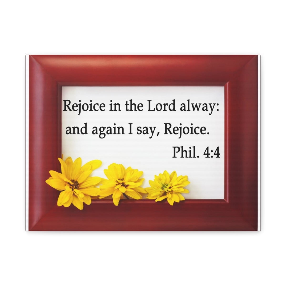 Scripture Walls Rejoice In The Lord Philippians 4:4 Bible Verse Canvas ...