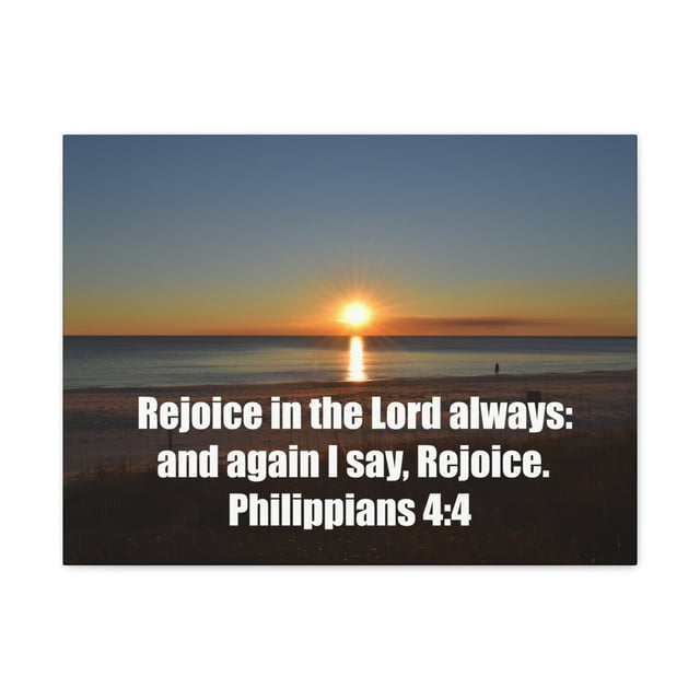 Scripture Walls Rejoice In The Lord Philippians 4:4 Sunset Bible Verse ...