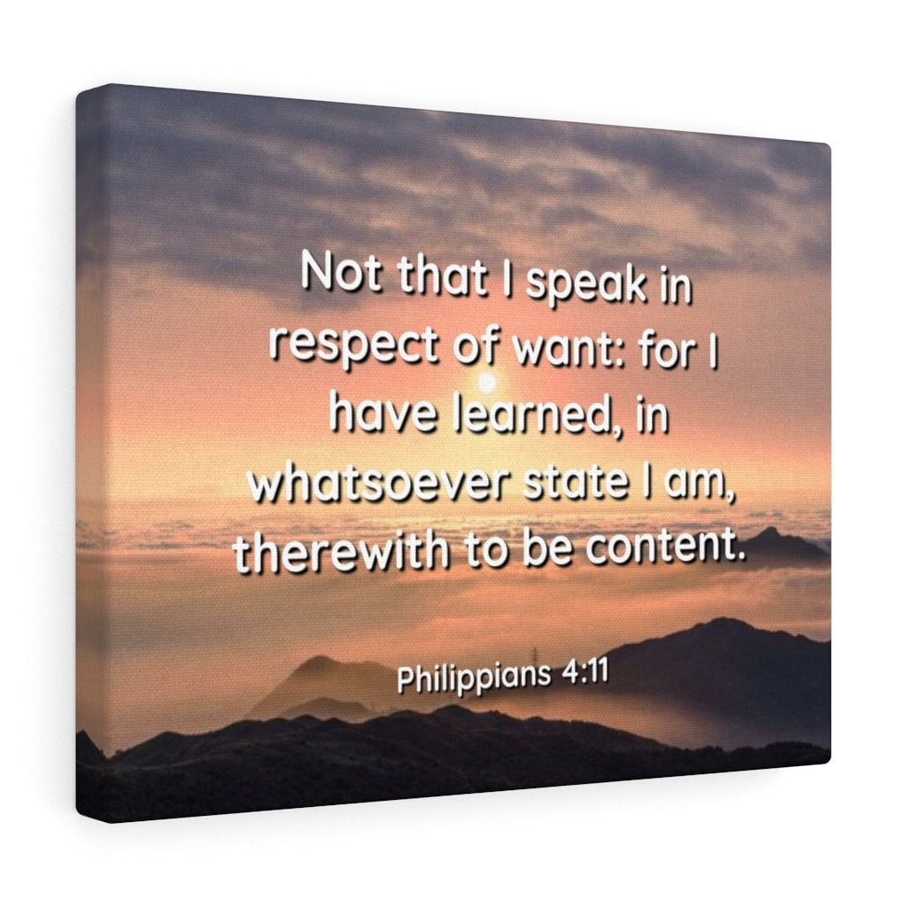 Scripture Walls Respect Of Want Philippians 4:11 Bible Verse Canvas ...