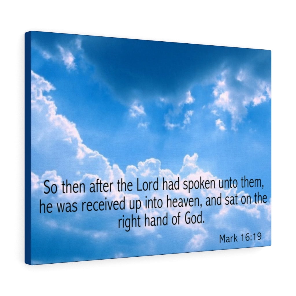 Scripture Walls Right Hand of God Mark 16:19 Bible Verse Canvas ...