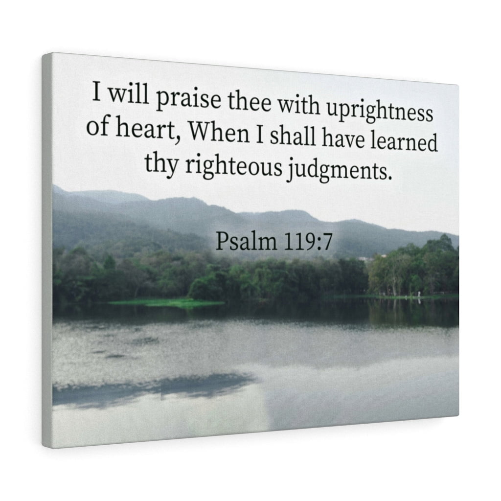 Scripture Walls Psalm 119:7 Righteous Judgments Bible Verse Canvas ...