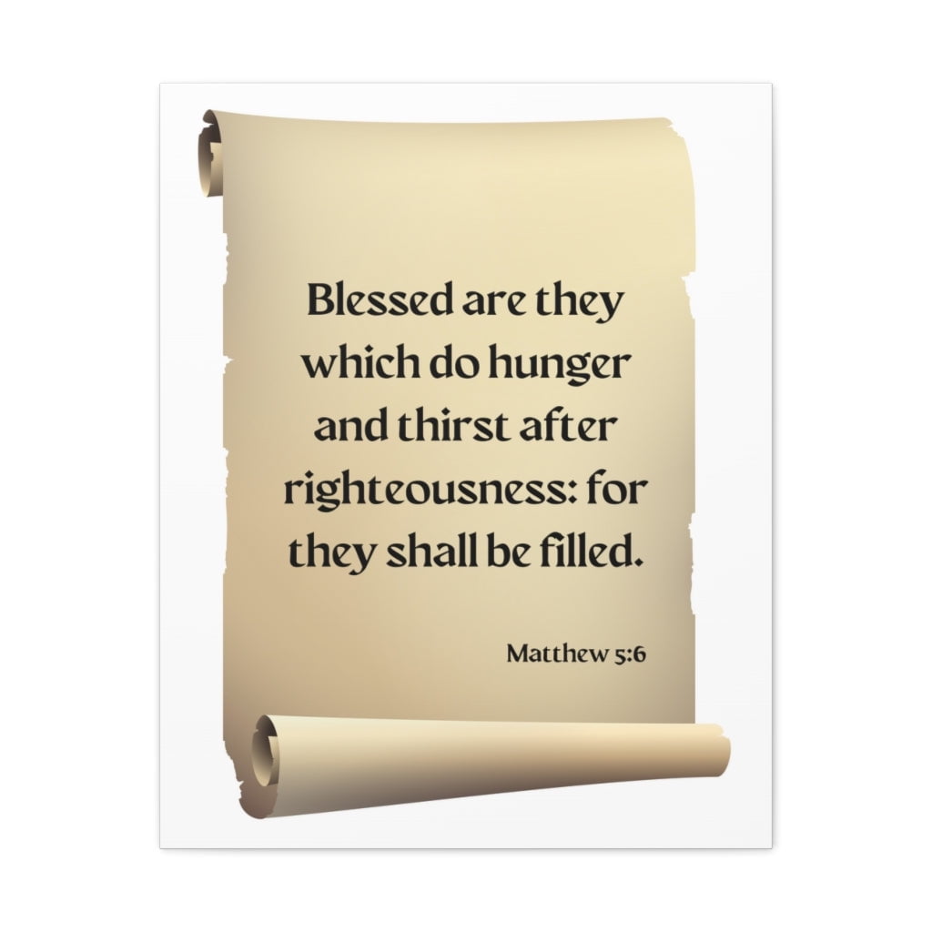 Scripture Walls Righteousness Matthew 5:6 Scroll Bible Verse Canvas ...