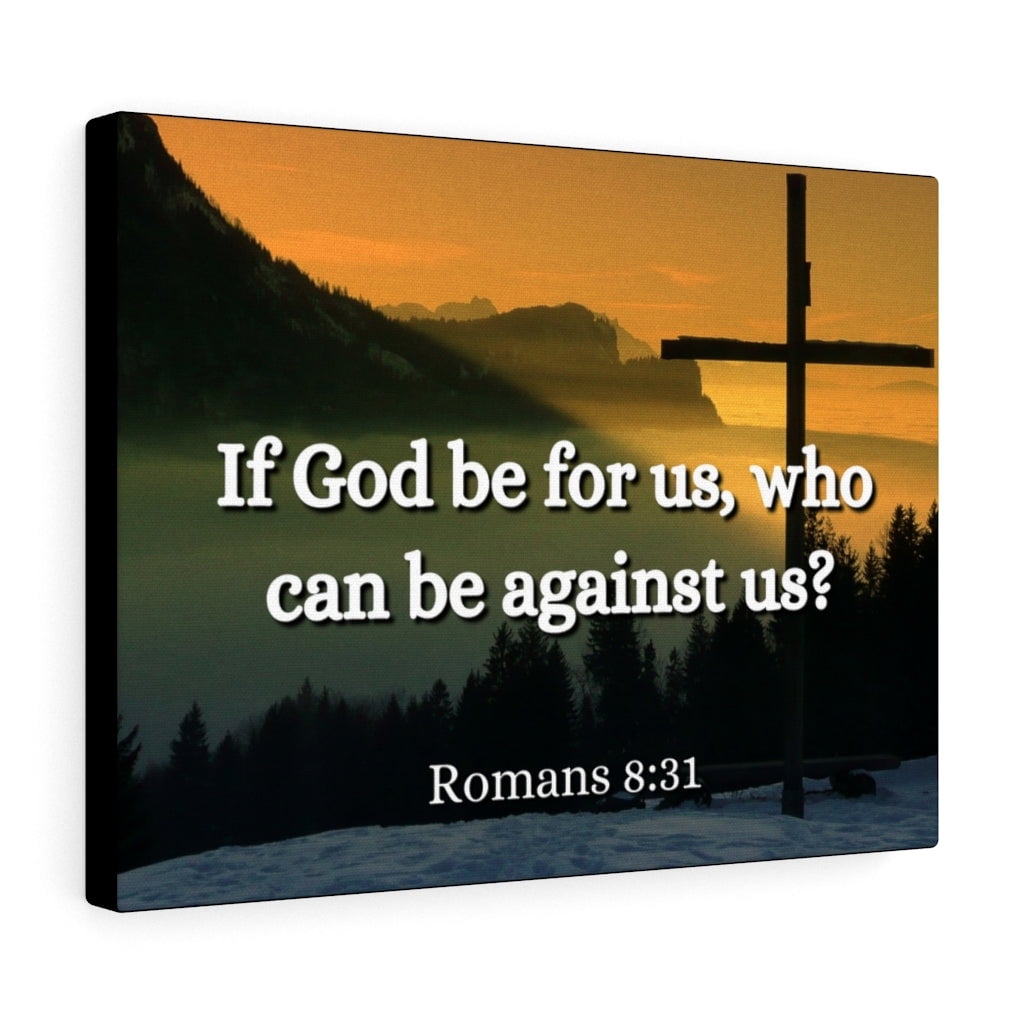 Scripture Walls Romans 8:31 Be For Us Bible Verse Canvas Christian Wall ...