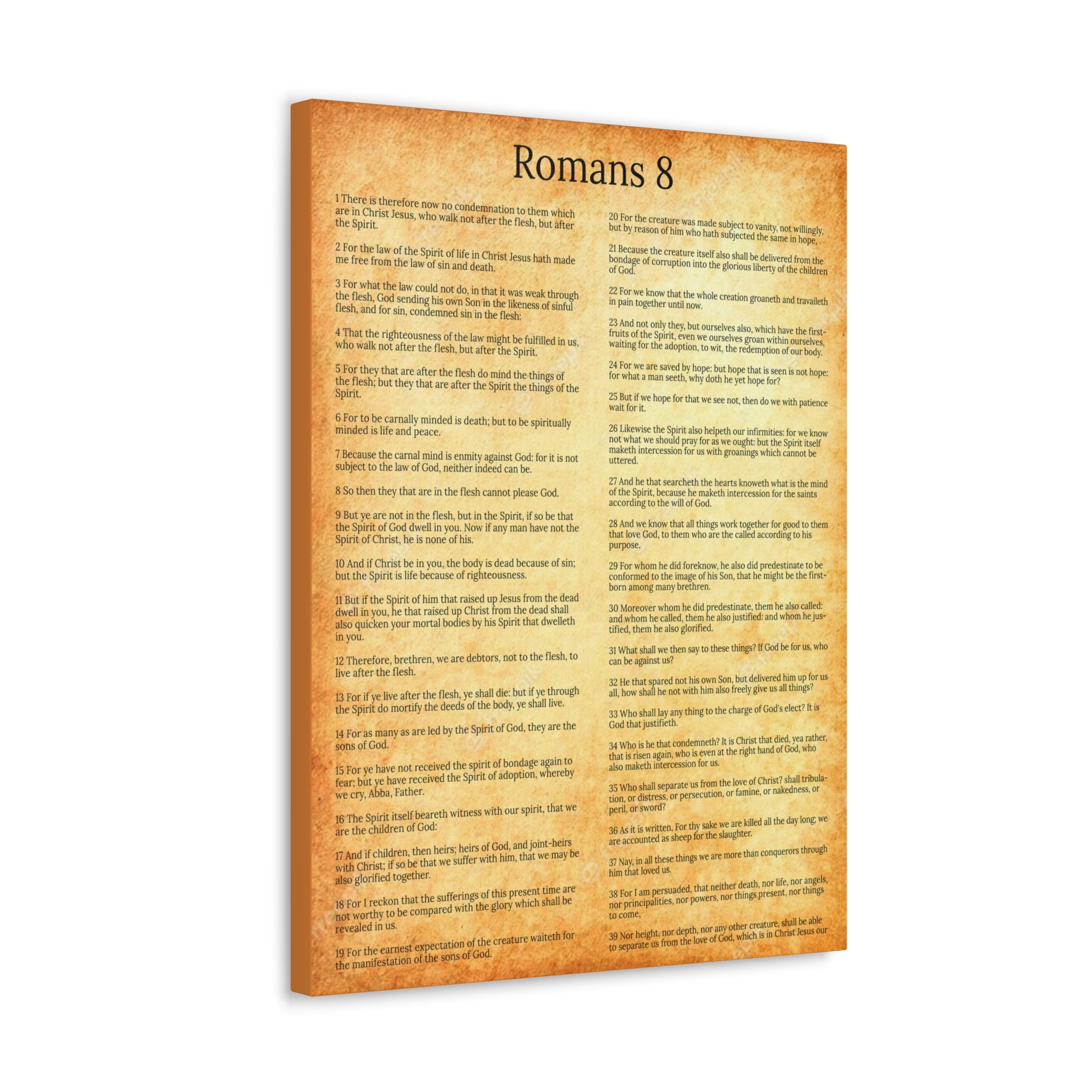 Scripture Walls Romans 8 Chapter Gold Glorification Christian Wall Art ...