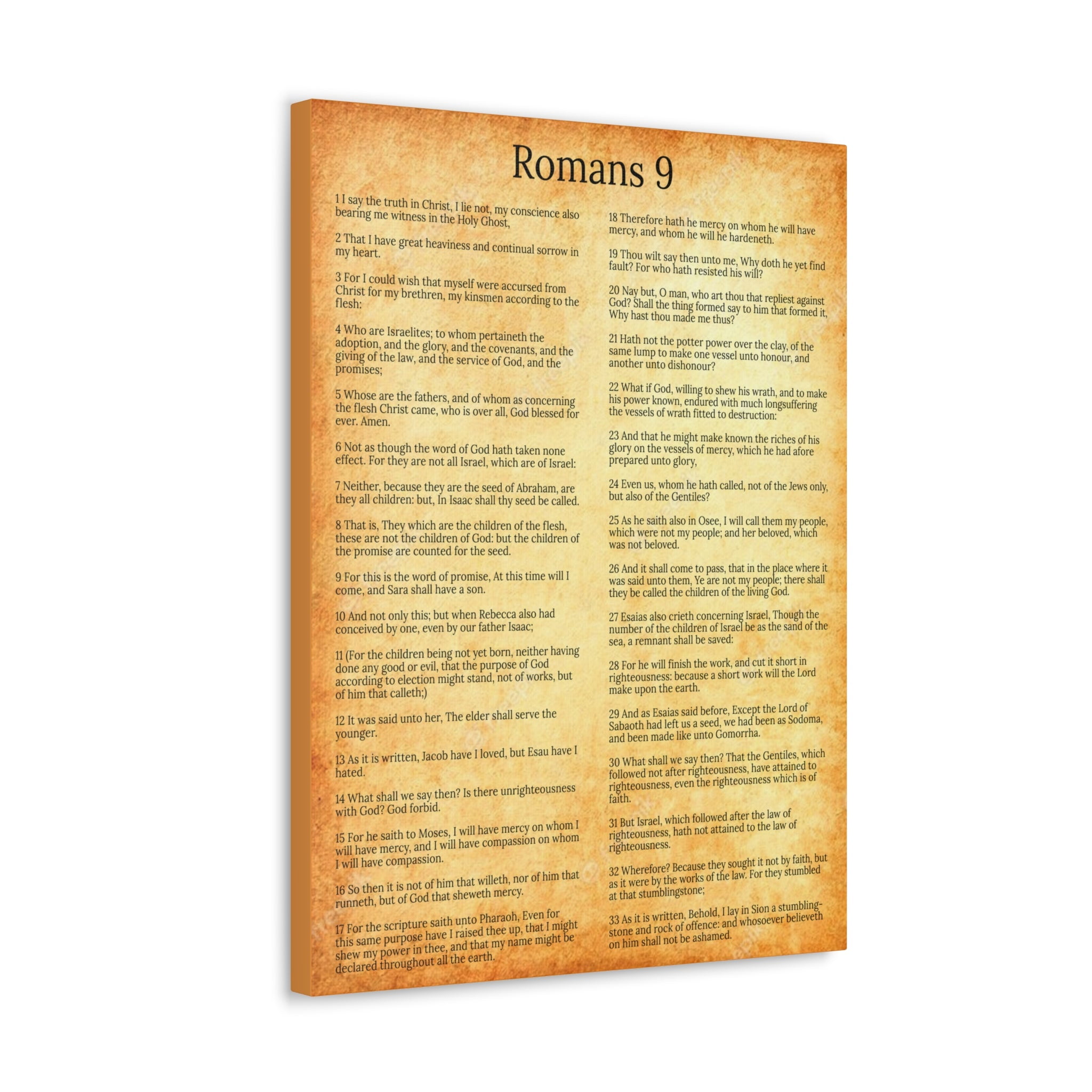 Scripture Walls Romans 9 Chapter Gold God's Sovereign Choice Christian ...