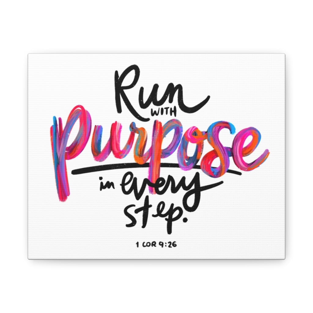 Scripture Walls Run With Purpose 1 Corinthians 9:26 Bible Verse Canvas ...