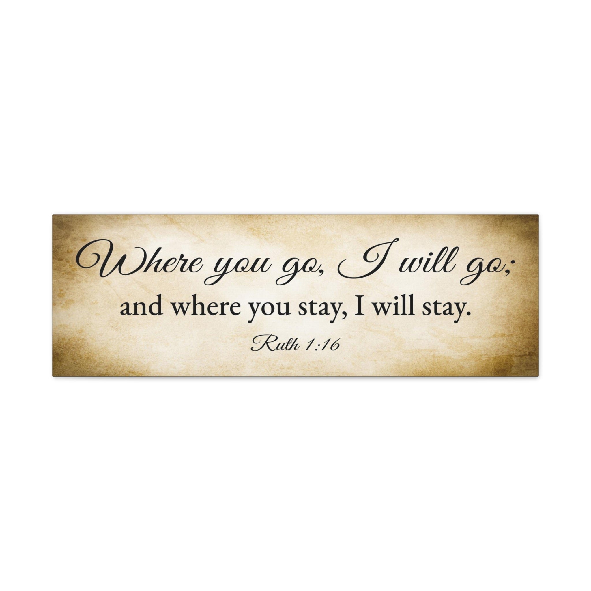 Scripture Walls Ruth 1:16 Gold Bible Verse Canvas Christian Wall Art ...