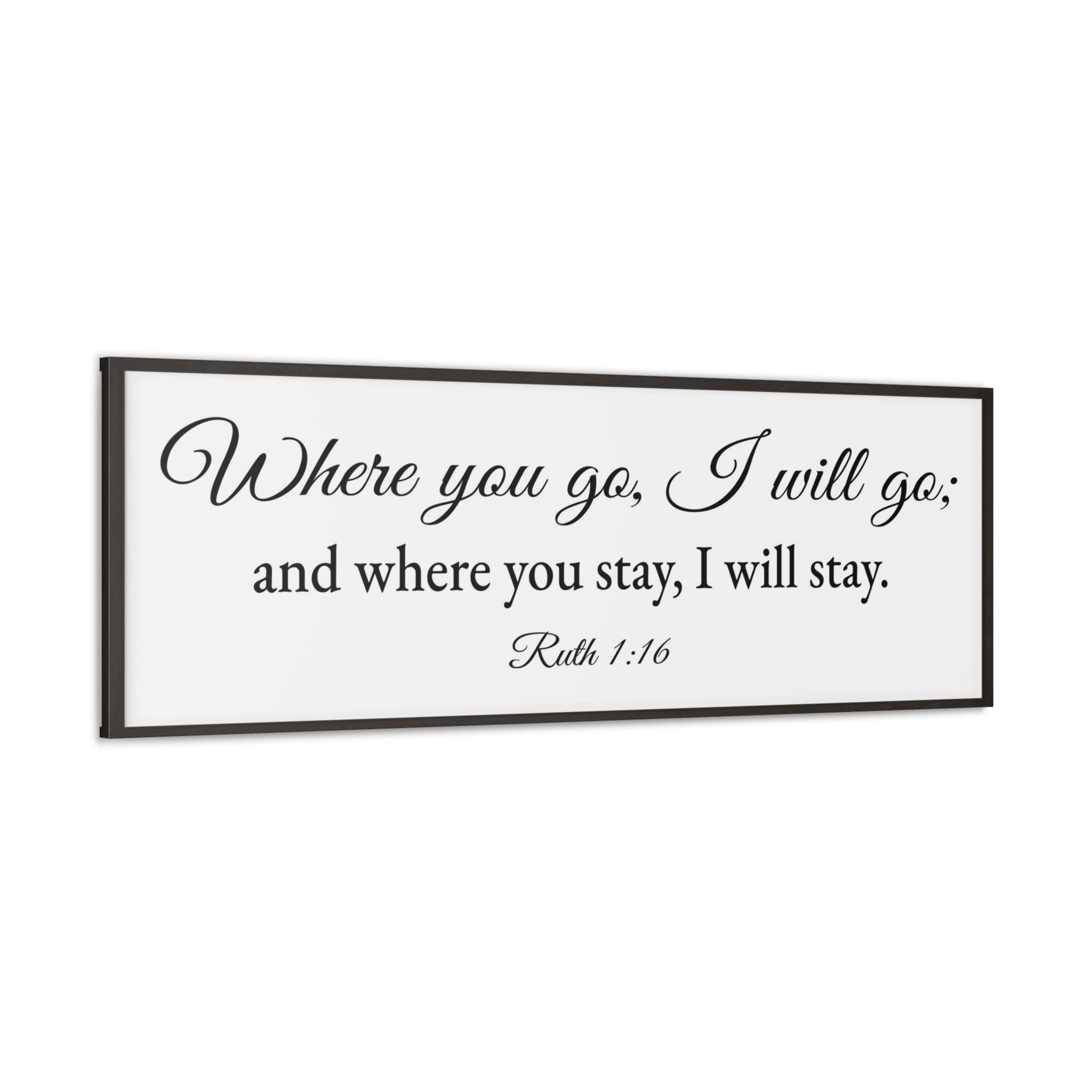 Ruth 1:16 White Bible Verse Canvas Christian Wall Art Ready to Hang ...