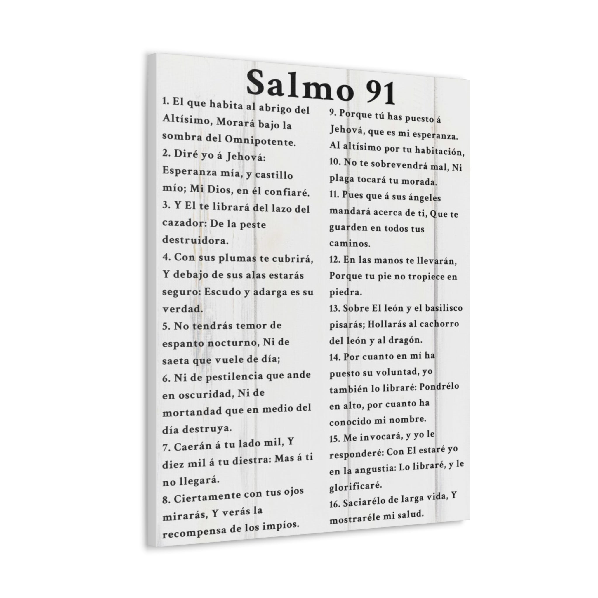 Scripture Walls Salmo 91 Wood Psalm 91 SpanishBible Chapter Canvas ...