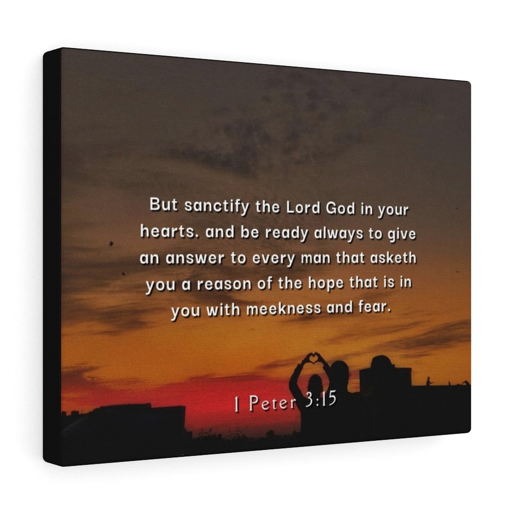 Scripture Walls Sanctify The Lord 1 Peter 3:15 Bible Verse Canvas ...