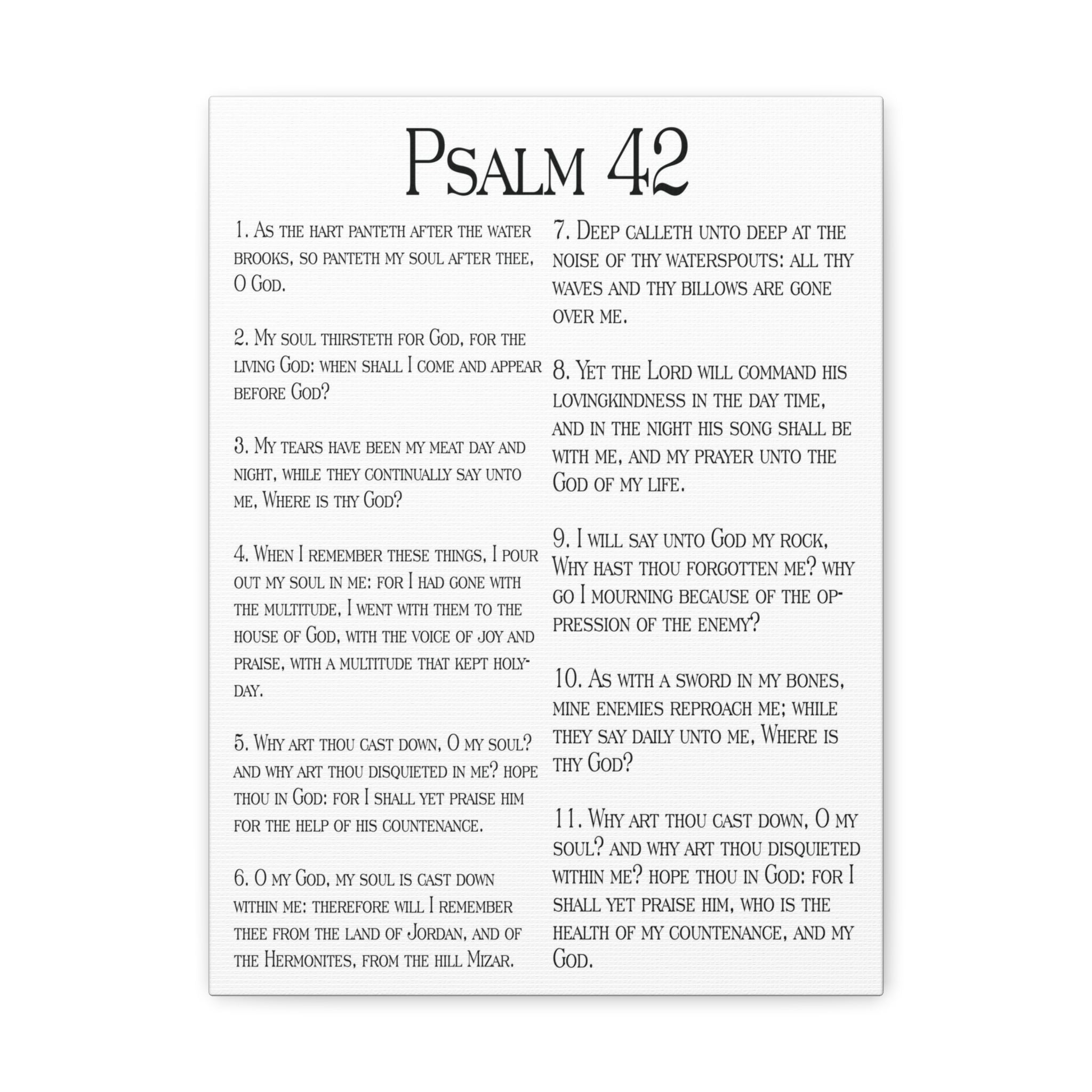 Scripture Walls Psalm 42 Satisfy My Thirsty Soul White Bible Chapter ...