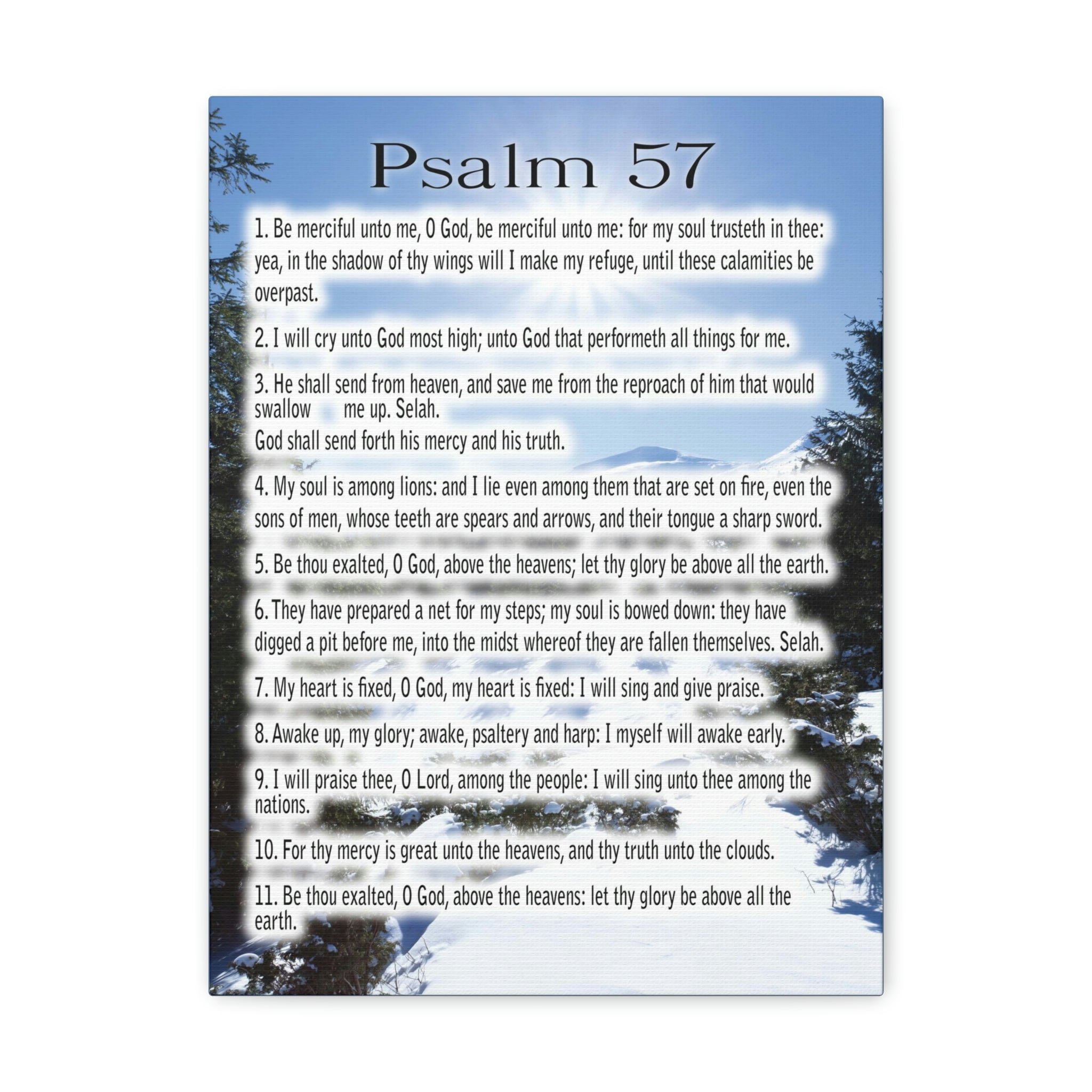 Scripture Walls Psalm 57 Saved By Your Mercy Bible Chapter Canvas ...