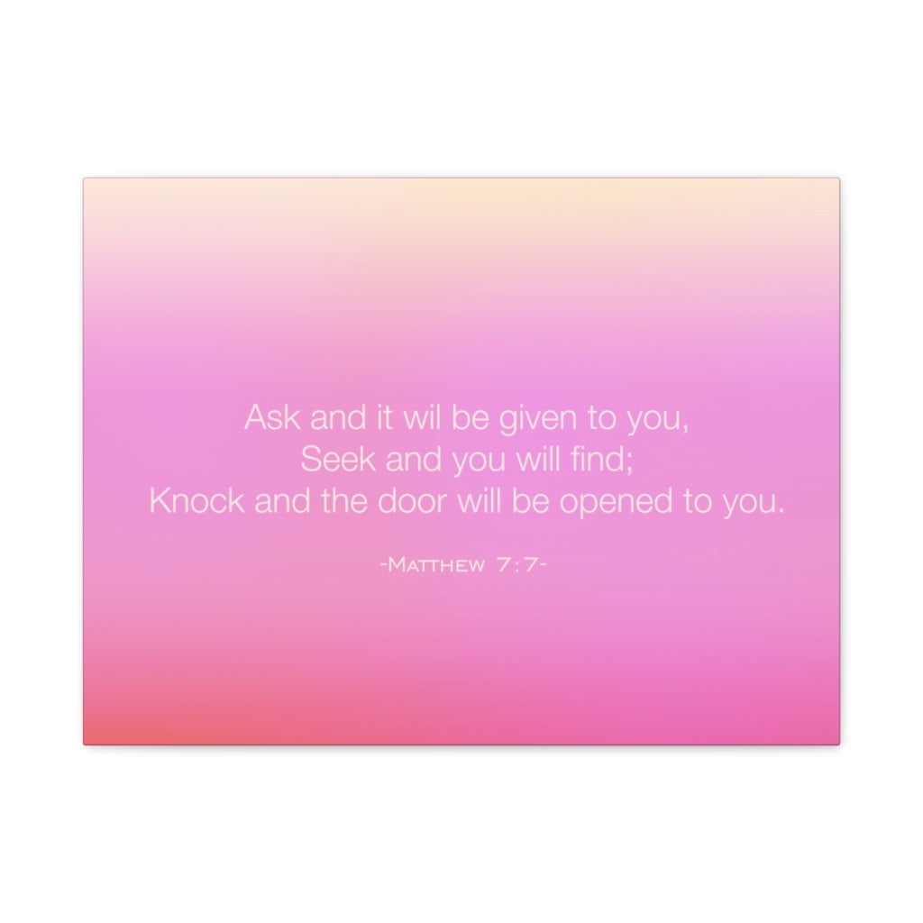 Scripture Walls Seek And You Will Find Matthew 7:7 Bible Verse Canvas ...
