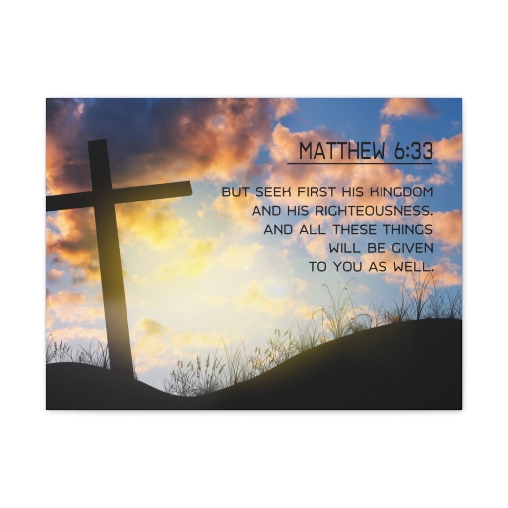 Scripture Walls Seek First Matthew 6:33 Bible Verse Canvas Christian ...