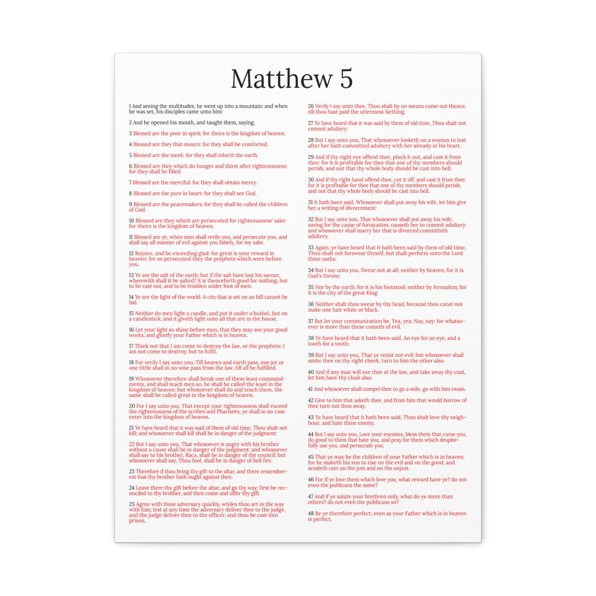 Scripture Walls Sermon on the Mount Matthew 5 White Christian Wall Art ...