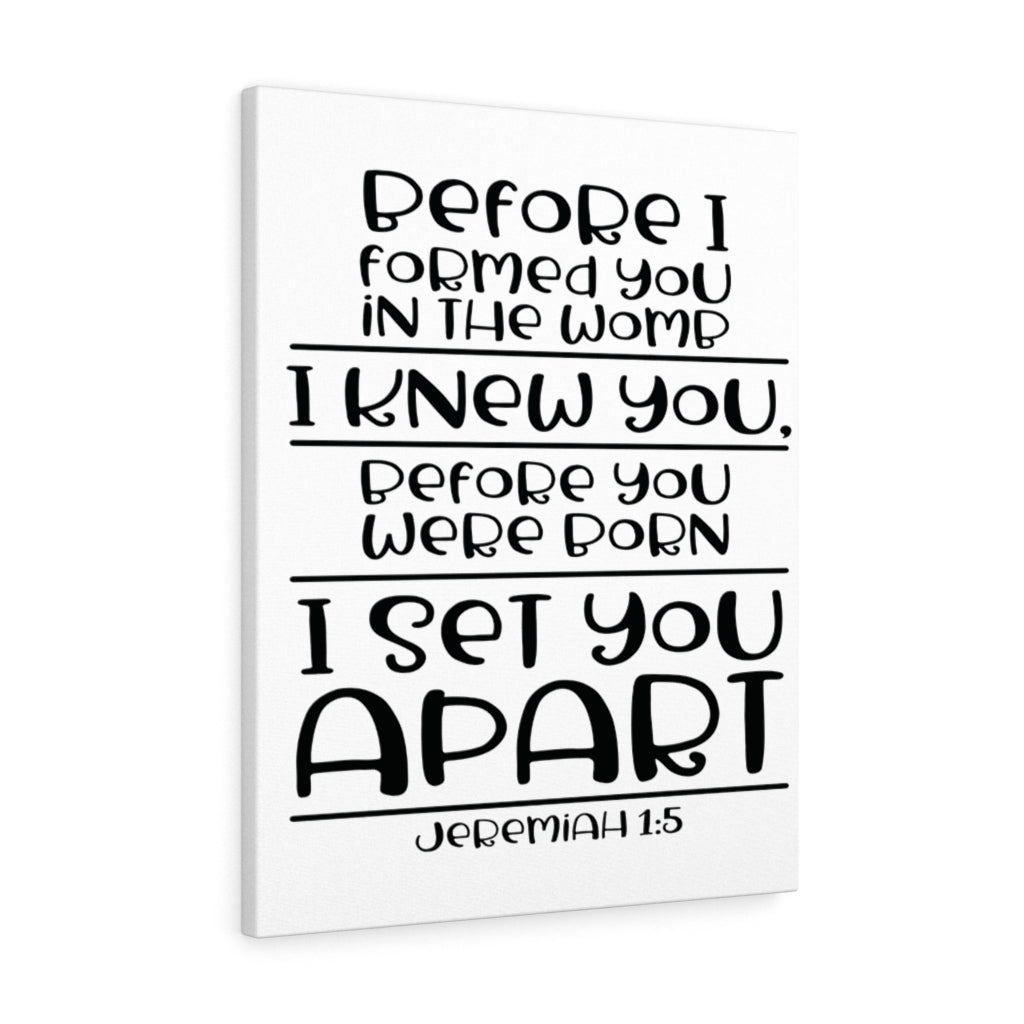 Scripture Walls Set You Apart Jeremiah 1:5 Bible Verse Canvas Christian ...