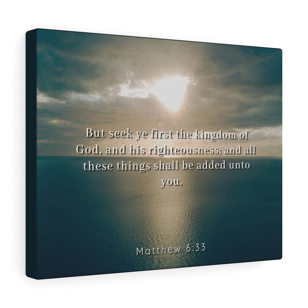 Scripture Walls Shall Be Added Unto You Matthew 6:33 Bible Verse Canvas ...