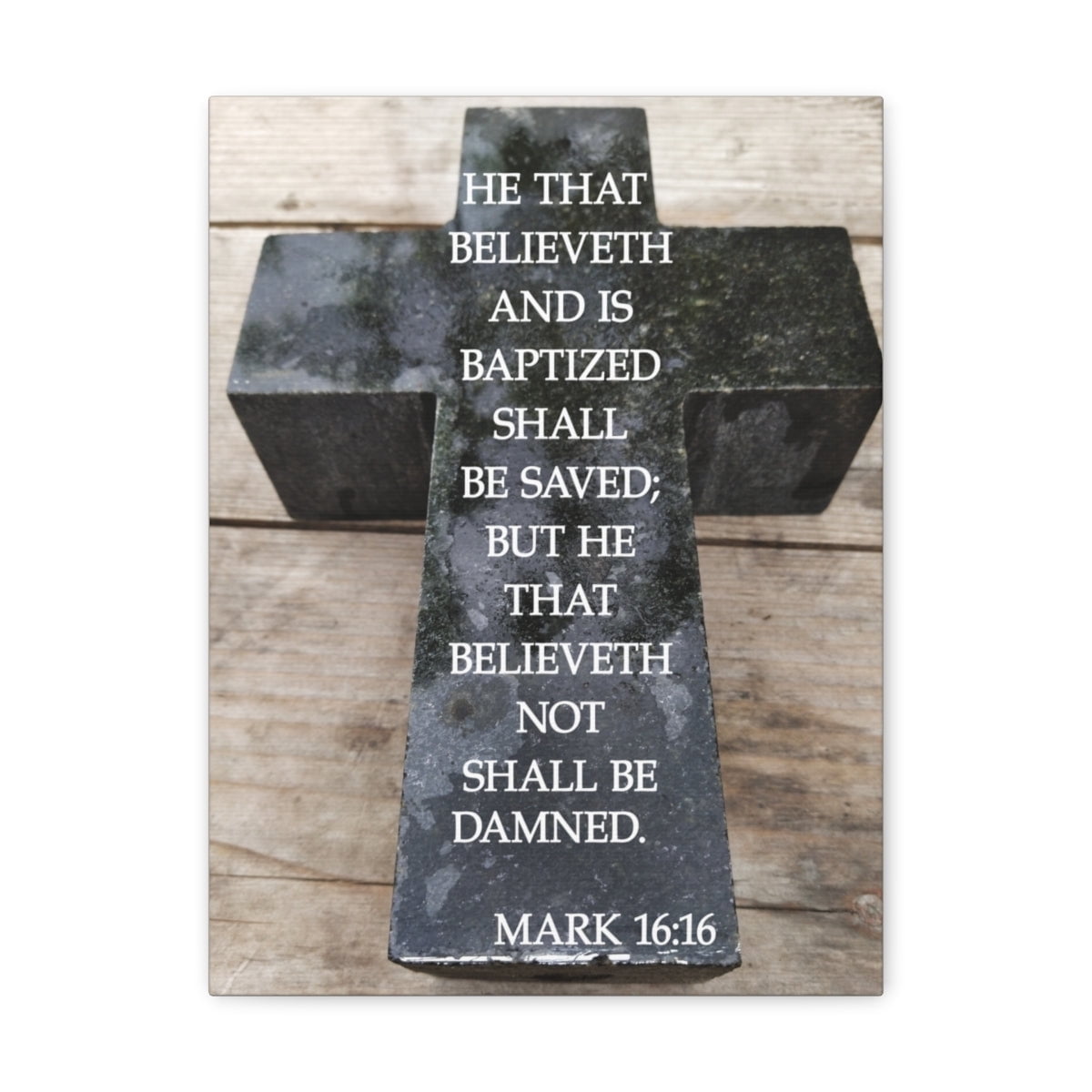 Scripture Walls Shall Be Saved Mark 16:16 Bible Verse Canvas Christian ...
