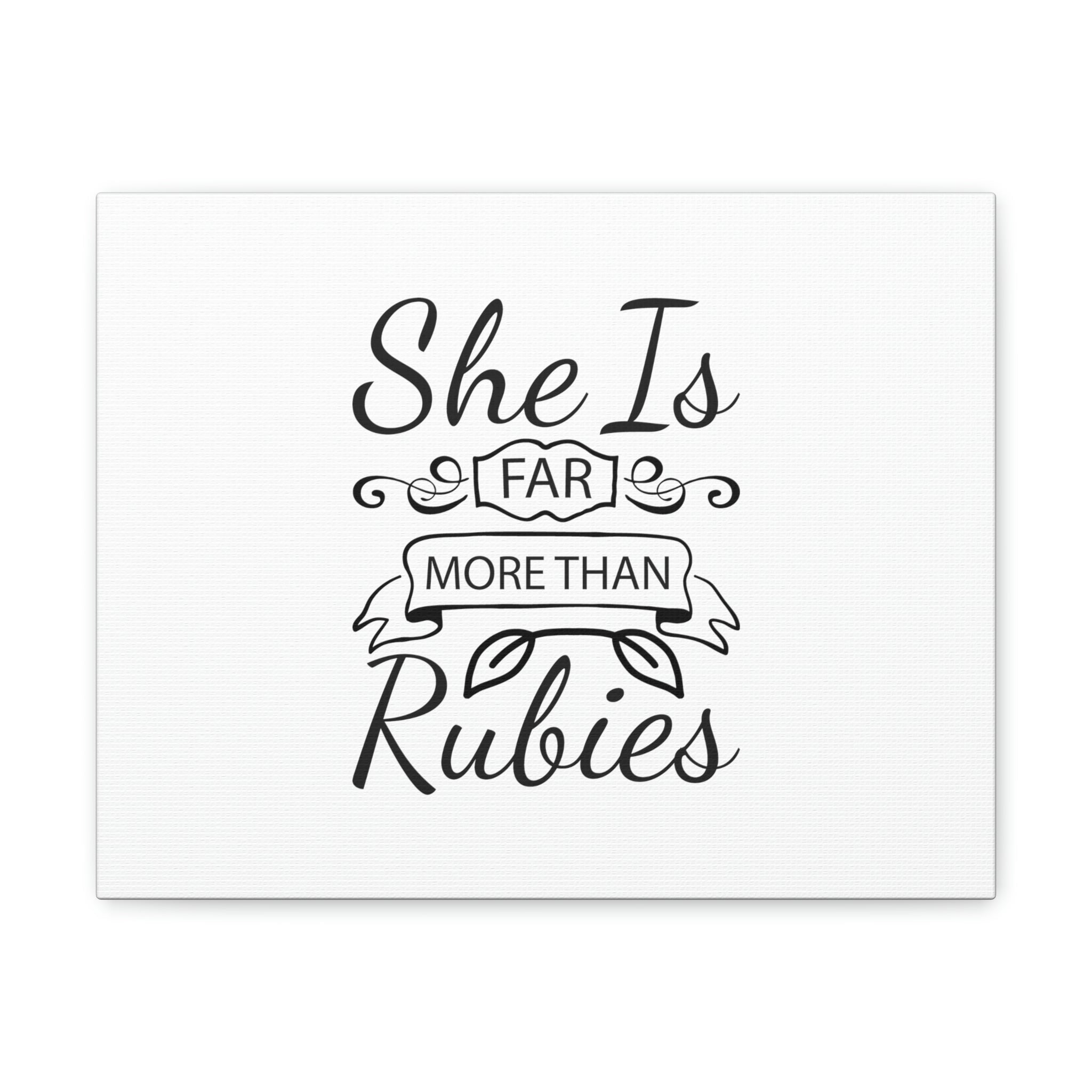 Scripture Walls She Is Far More Than Rubies Proverbs 3:15 Leaves ...