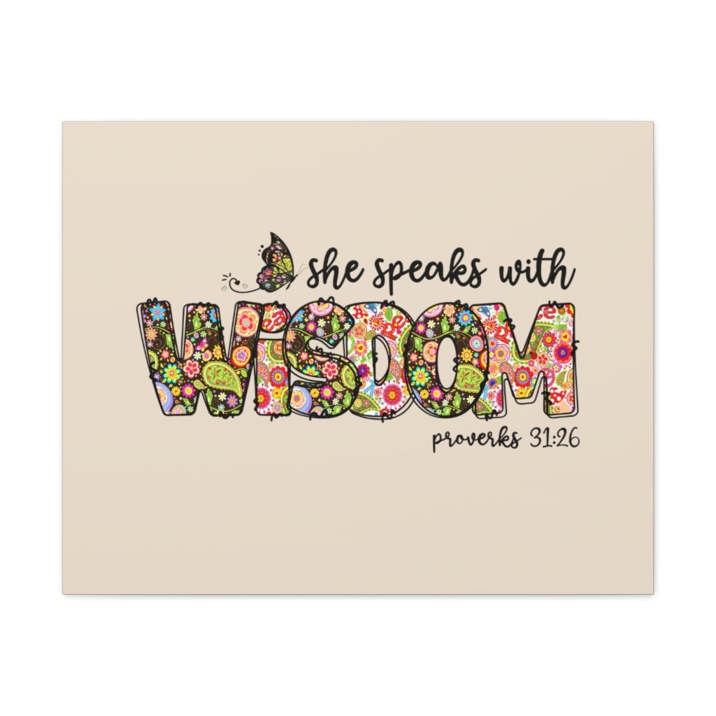 Scripture Walls Proverbs 31:26 She Speaks With Wisdom Flowers Bible ...