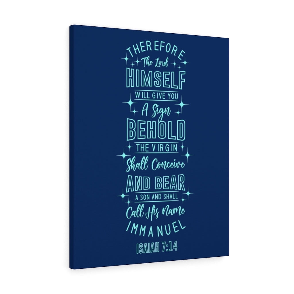 Scripture Walls Sign Isaiah 7:14 Bible Verse Canvas Christian Wall Art ...